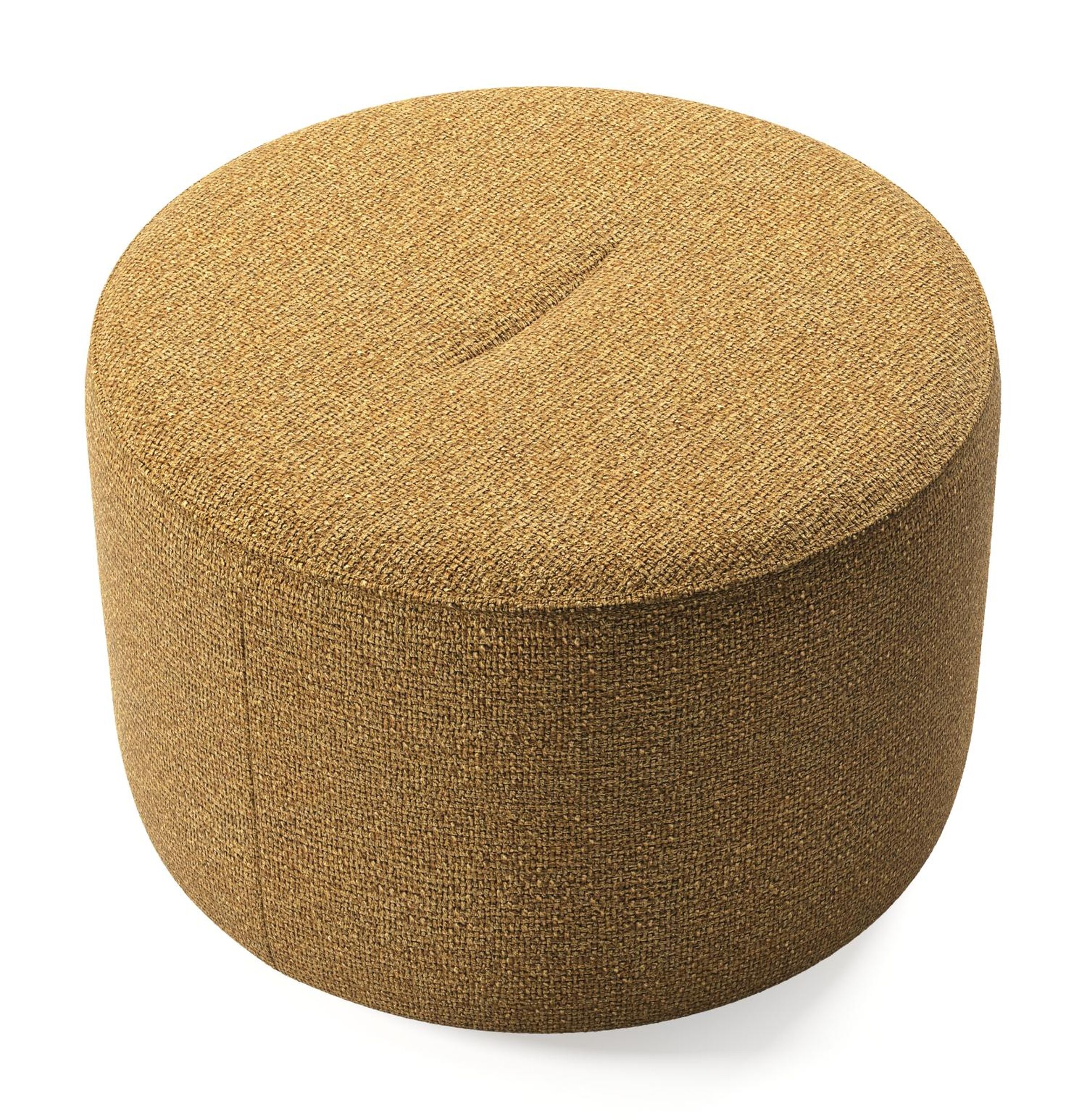 Tondo pouf - Alti tissu Mustard Ø60xH40
