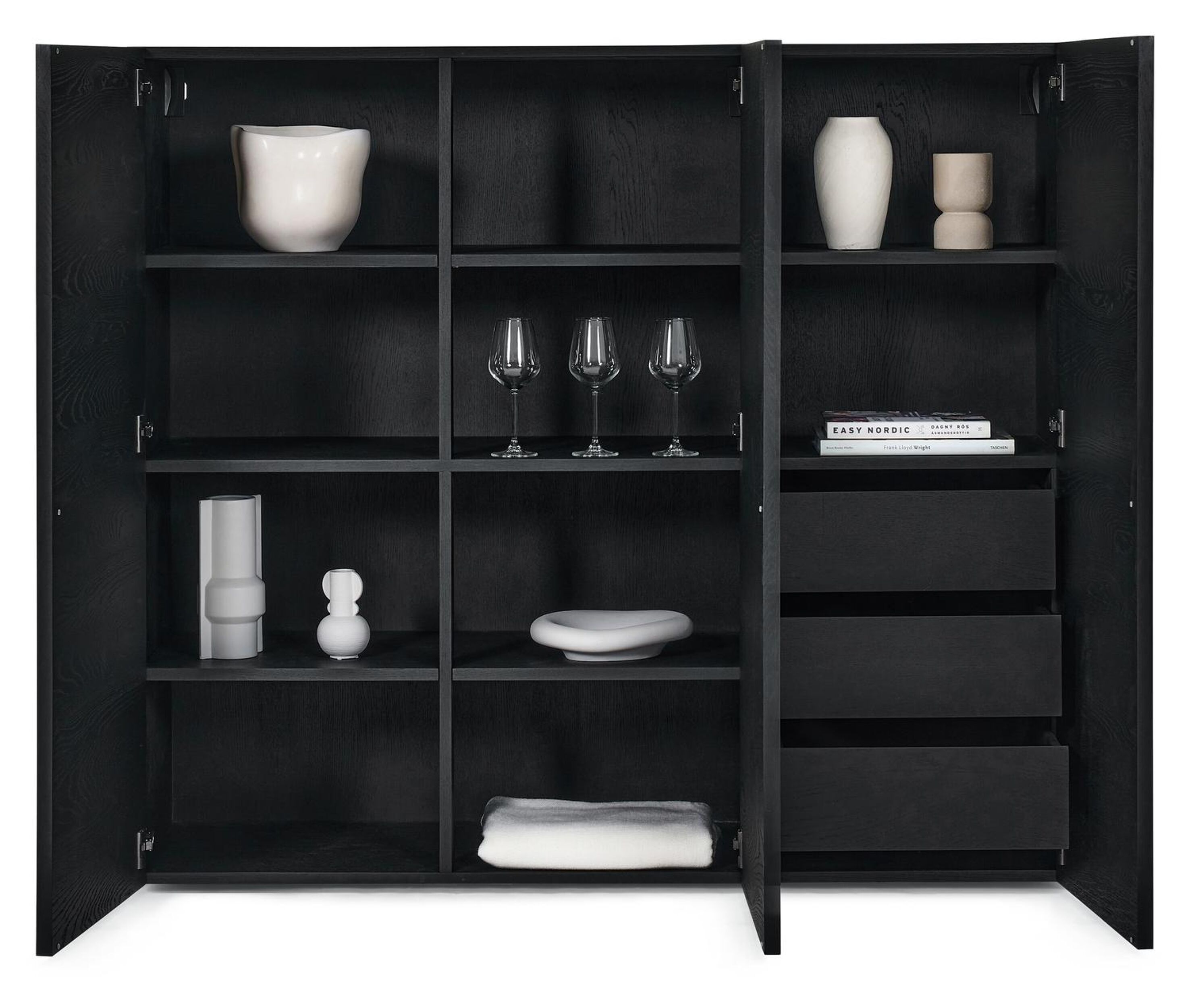 Conturo barkast in zwarte eik 150 x 45 cm